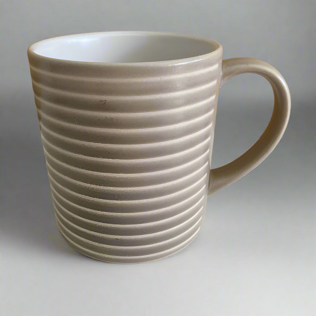 Denby "Intro - Stripes - Sand" Mug – MrPottery