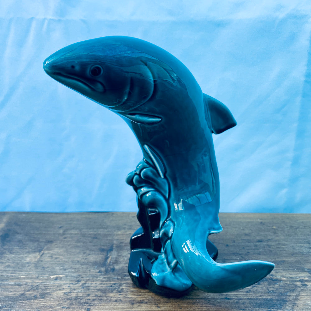 Poole Pottery "Blue Dolphin Glaze" Large Salmon - RARE – MrPottery