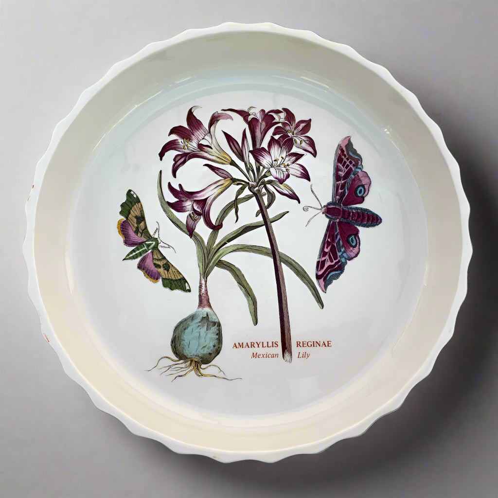 Portmeirion "Botanic Garden" Flan/Quiche Dish, 9.5" (Mexican Lily ...