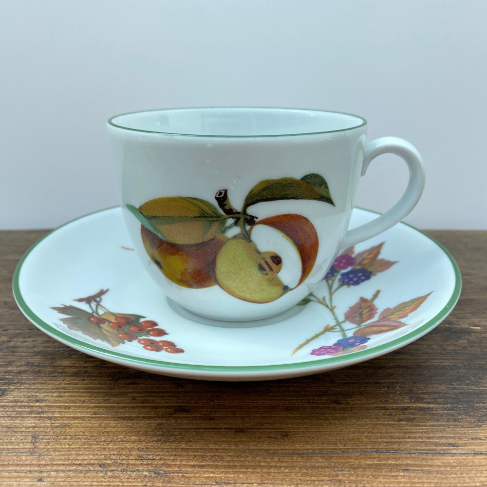 Royal Worcester "Evesham Vale" Tea Cup, Rounded (Split Apple/Plums ...