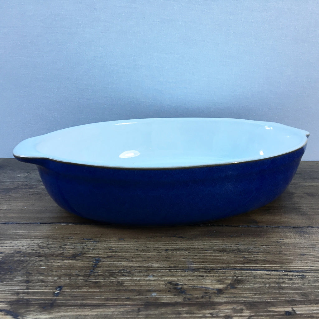 Denby "Imperial Blue" Oval Roasting Dish, Eared – MrPottery