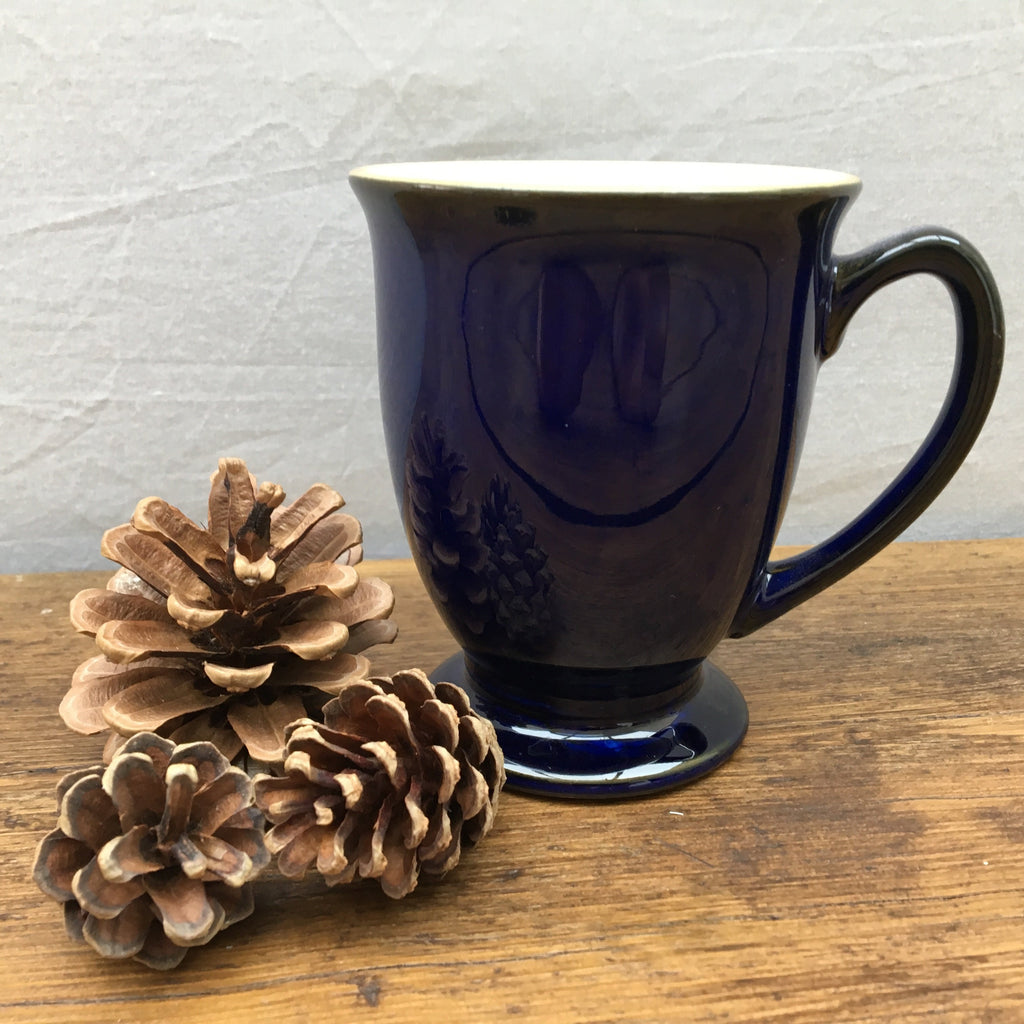 Denby "Java" Footed Mug, Blue & Cream – MrPottery