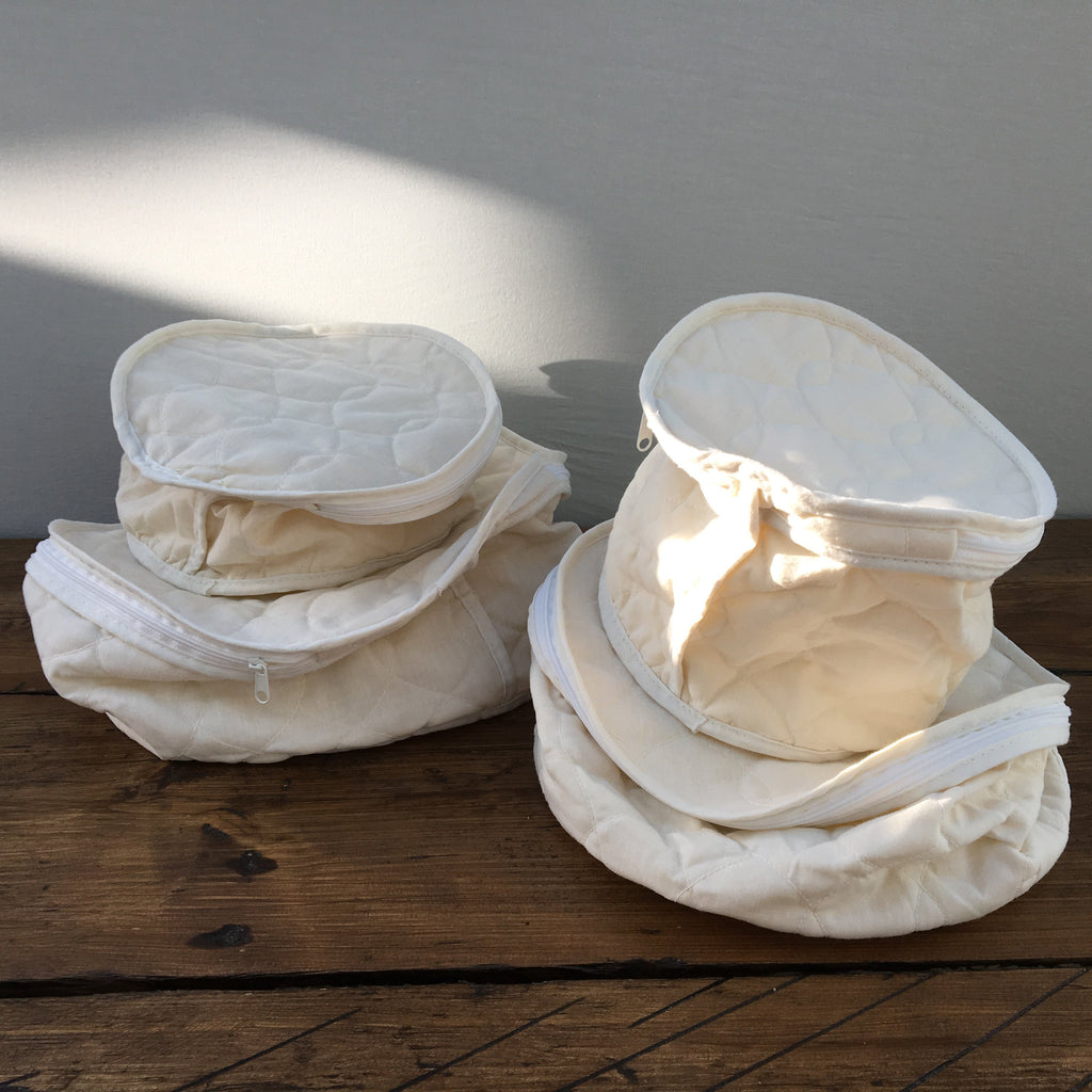 Quilted Dinner Ware Protector Storage Covers - Set of 4 - Cream – MrPottery