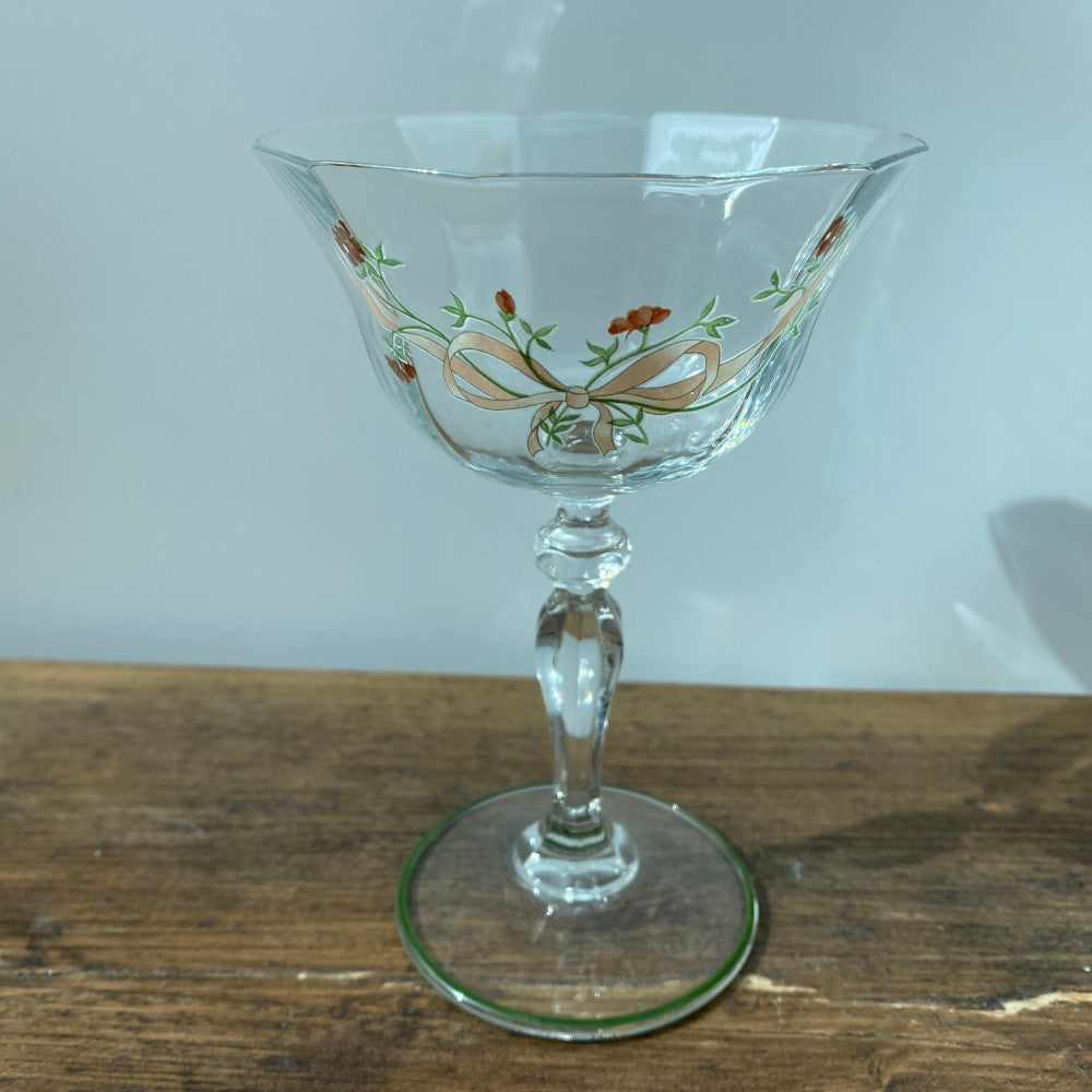 Johnson Bros "Eternal Beau" Champagne Coupe / Saucer (Green Trim ...