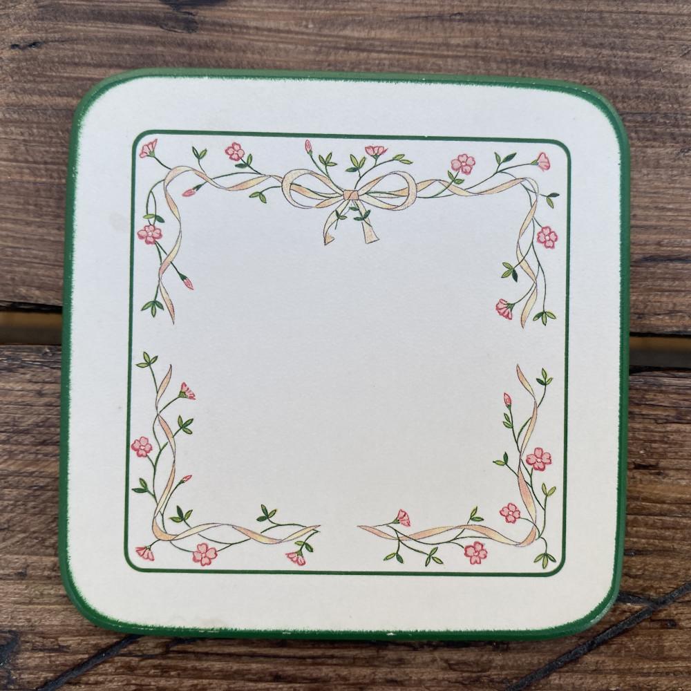 Johnson Bros "Eternal Beau" Coasters, Boxed Set of 6, Square - Green T ...