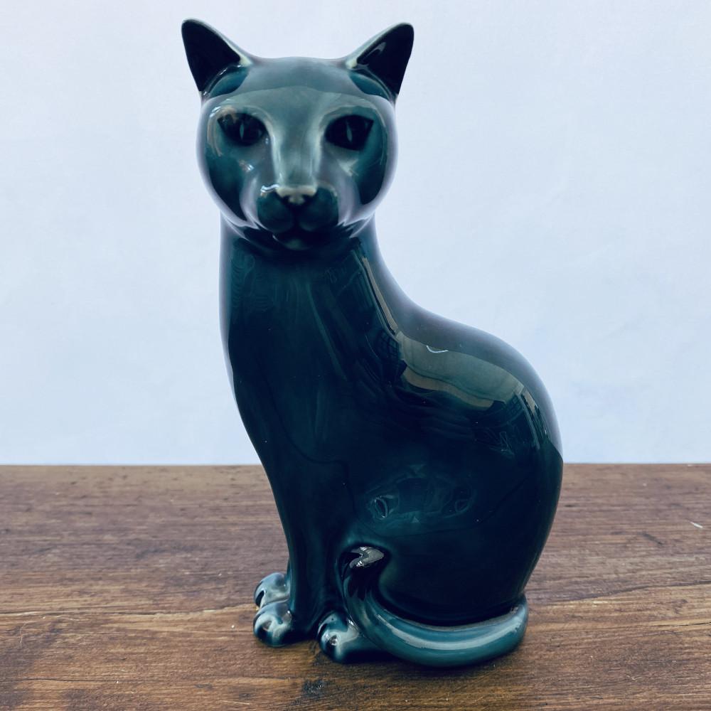 Poole Pottery "Blue Dolphin Glaze" Cat (Small) – MrPottery
