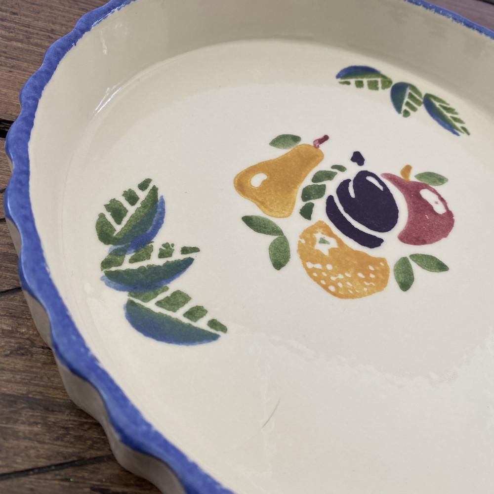 Poole Pottery "Dorset Fruit" Flan Dish, 10" (Mixed Fruit) – MrPottery