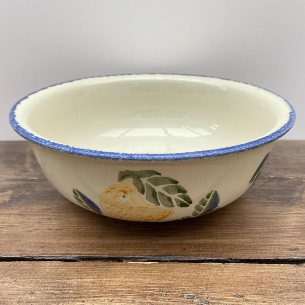 Poole Pottery "Dorset Fruit" Salad / Fruit Serving Bowl, Lipped (Orang ...