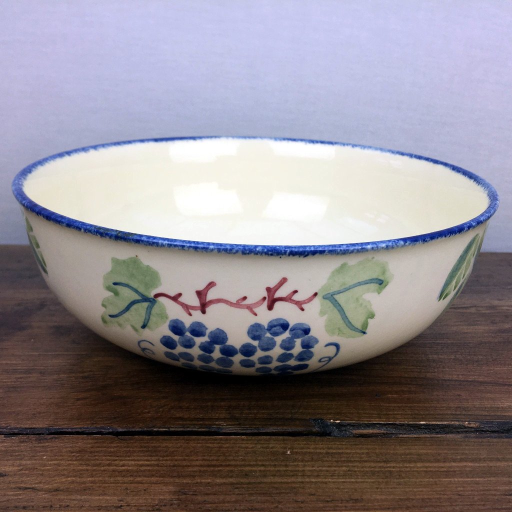 Poole Pottery "Dorset Fruit" Salad / Fruit Serving Bowl (Grapes), 8.25 ...