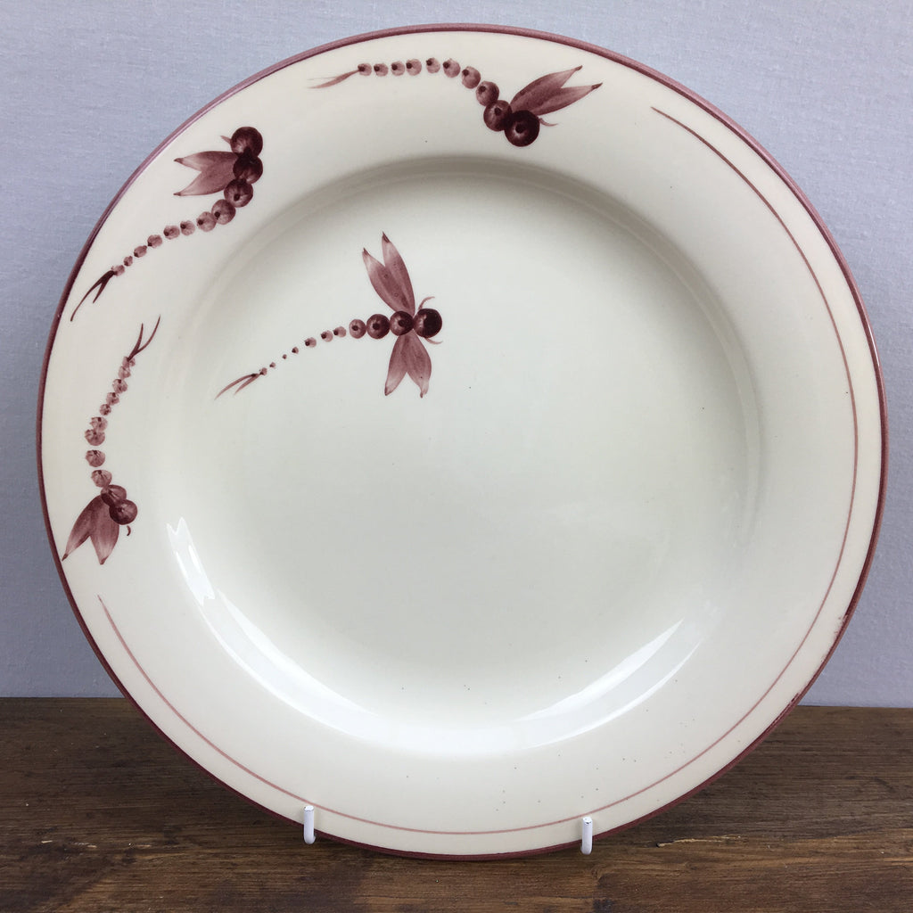 Poole Pottery "Dragonfly (Burgundy)" Dinner Plate – MrPottery