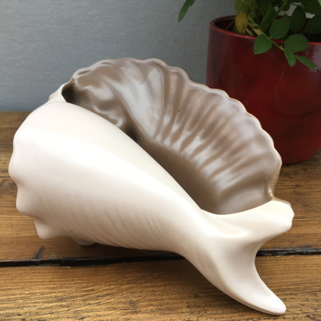 Poole Pottery "Twintone - Sepia & Mushroom (C54)" Shell, Conch – MrPottery