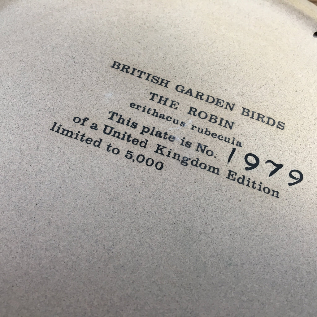 Poole Pottery "Stoneware Plates (British Garden Birds)" - The Robin ...