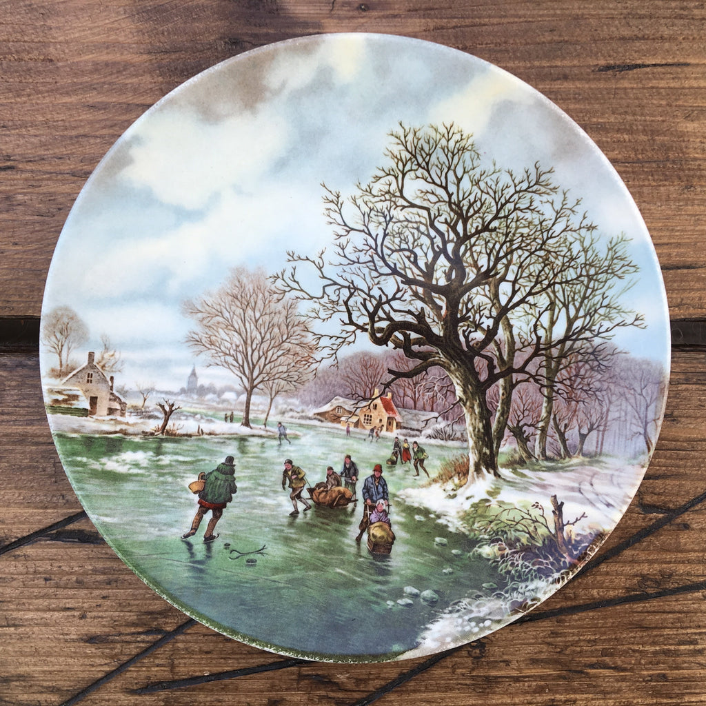 Poole Pottery "Transfer Plate" - Koekkoek - Landscape in Winter (Froze ...