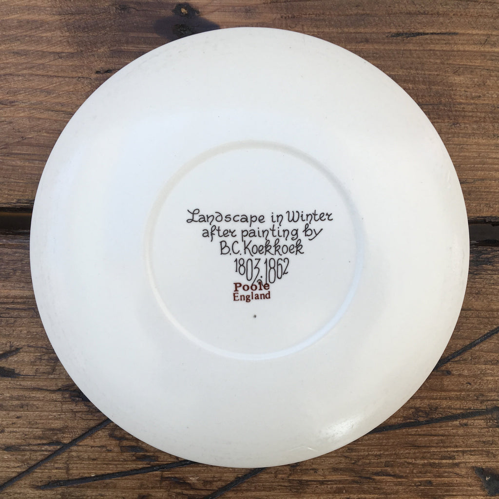 Poole Pottery "Transfer Plate" - Koekkoek - Landscape in Winter (Froze ...