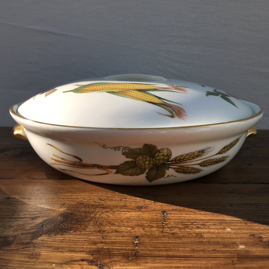 Royal Worcester "Evesham Gold" Casserole, Round (Sweetcorn), 22 - 2 ...