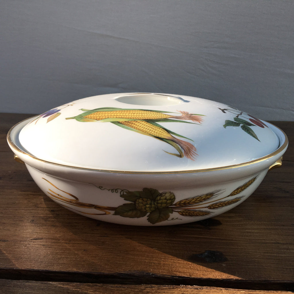 Royal Worcester "Evesham Gold" Casserole, Round (Sweetcorn), 22 - 2 ...