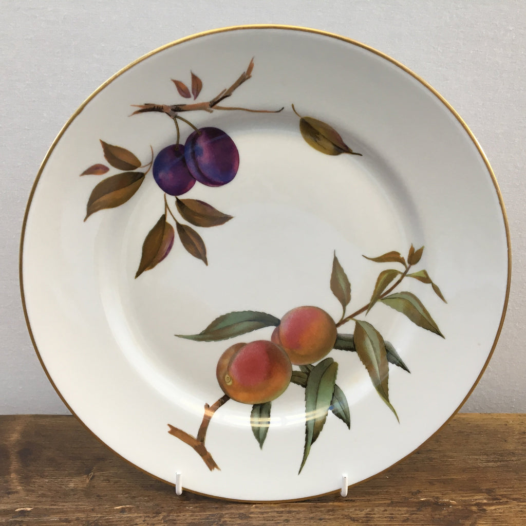 Royal Worcester "Evesham Gold" Dinner Plate (Plum, Peaches), 10" (Deep ...
