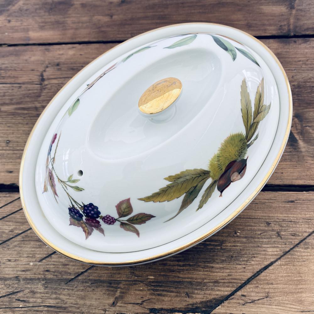 Royal Worcester "Evesham Gold" Large Casserole, Oval (Hazelnut, Blackb ...