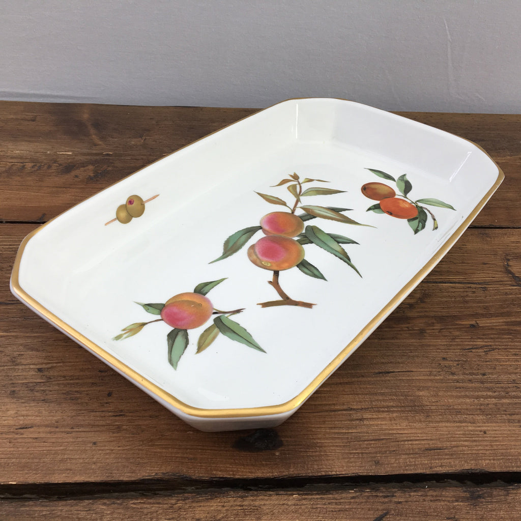 Royal Worcester "Evesham Gold" Oblong Serving Dish (Peach & Orange), 1 ...