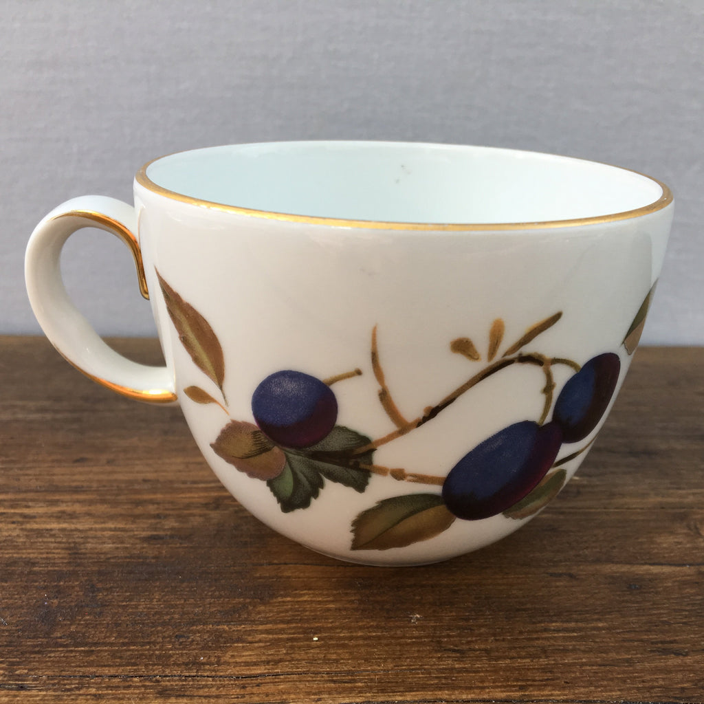 Royal Worcester "Evesham Gold" Tea Cup - Gold Edge Handle (Apple/Plum ...