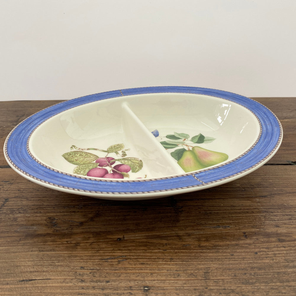 Wedgwood "Sarah's Garden (Blue & Green)" Divided Vegetable Serving Dis ...