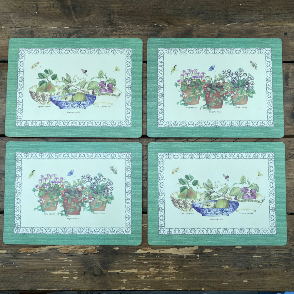 Wedgwood "Sarah's Garden" Set of 4 Table Savers / Serving Ware Mats ...